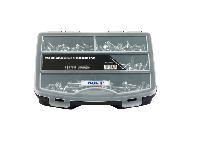 NKT Fasteners pladeskruer i kasse - 230 stk. | jem & fix